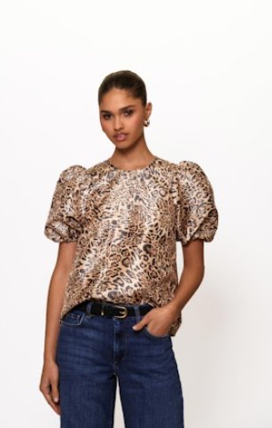 Nadine Top, Leopard Swirl – Monkee's of Fayetteville